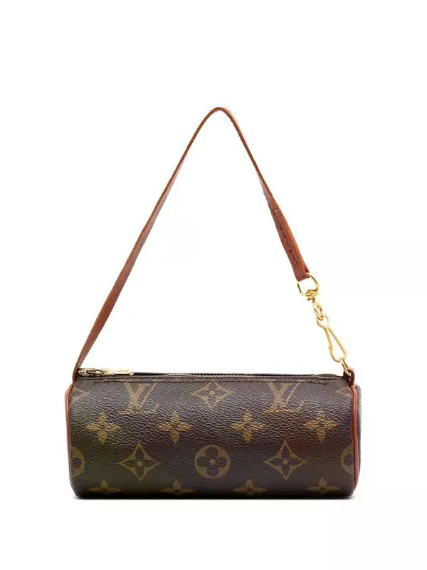 LOUIS VUITTON Monogram Papillon Pochette Handbag - Brown