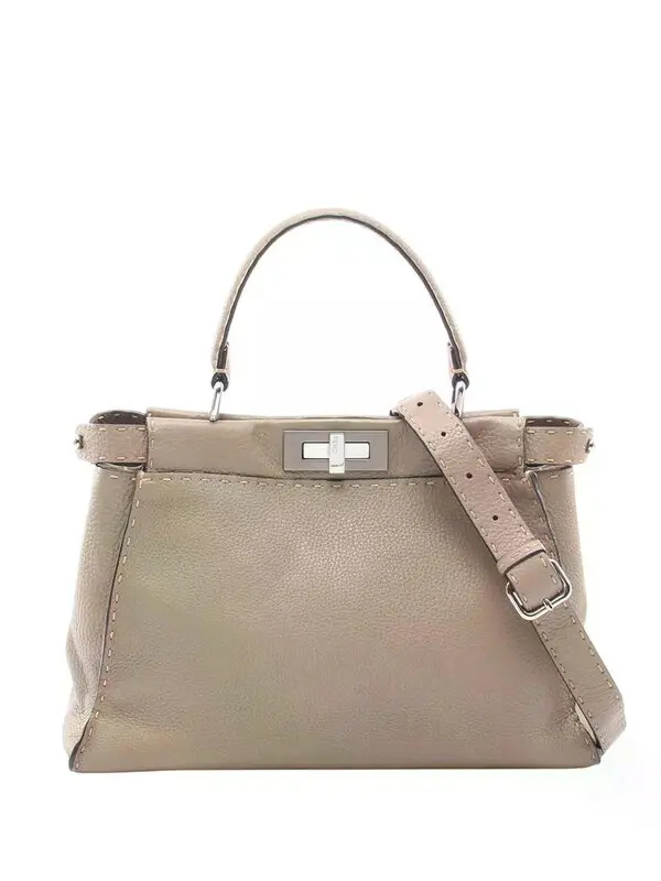 Fendi Selleria Peekaboo Iconic Satchel - Brown