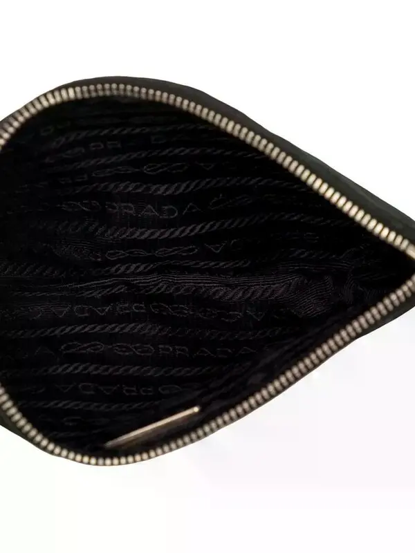 Prada Saffiano Trimmed Tessuto Robot Pouch