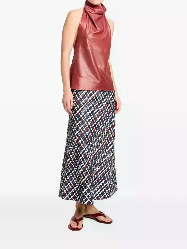 TWP Draped Leather Top