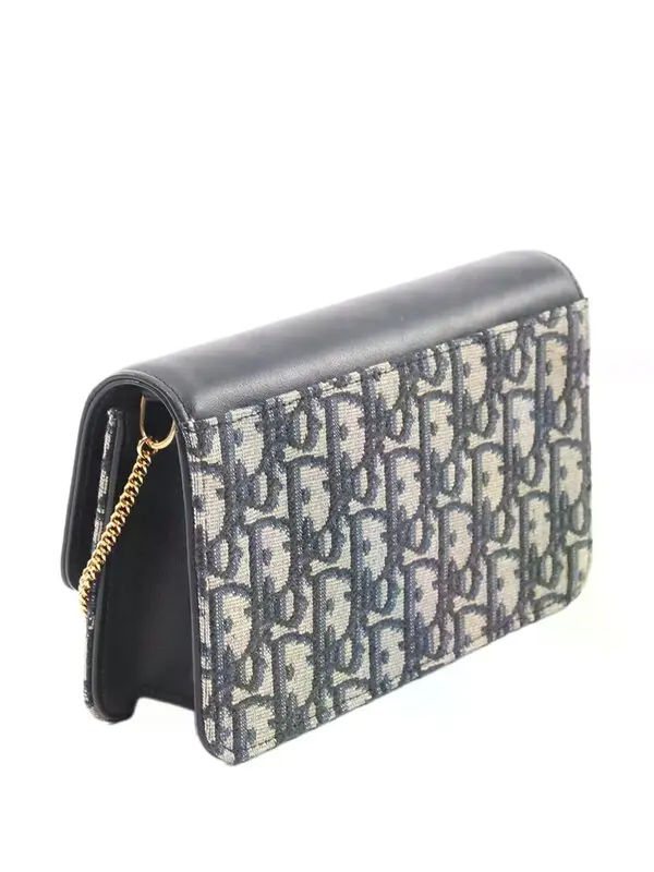 Dior Oblique Miss Caro Wallet On Chain Crossbody Bag - Blue