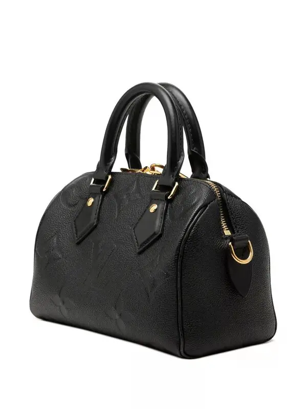 LOUIS VUITTON Monogram Giant Empreinte Speedy Bandouliere 20 Satchel - Black