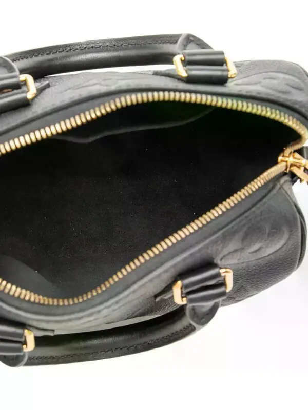 LOUIS VUITTON Monogram Giant Empreinte Speedy Bandouliere 20 Satchel - Black