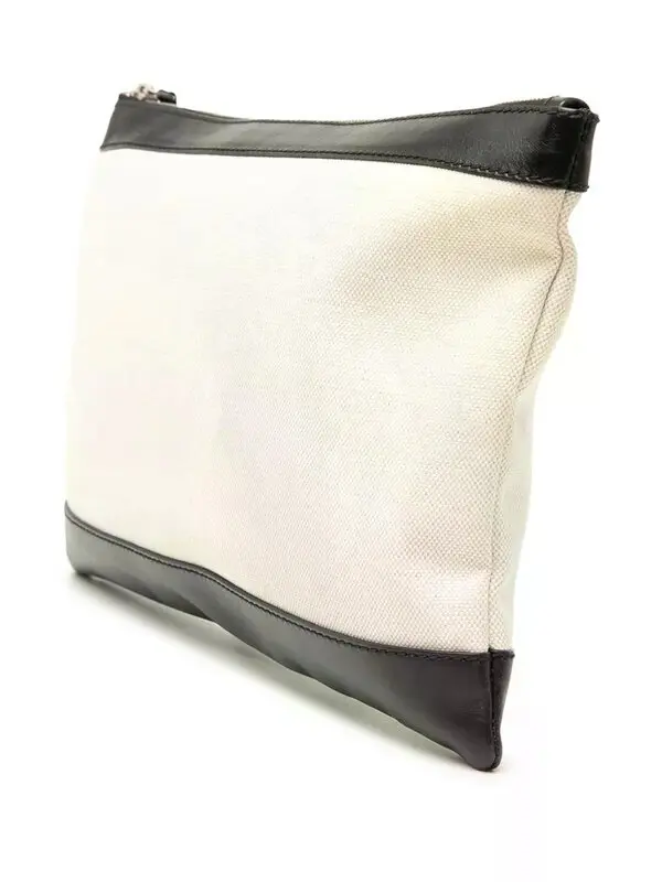 Balenciaga Canvas Navy Clip M Clutch Bag