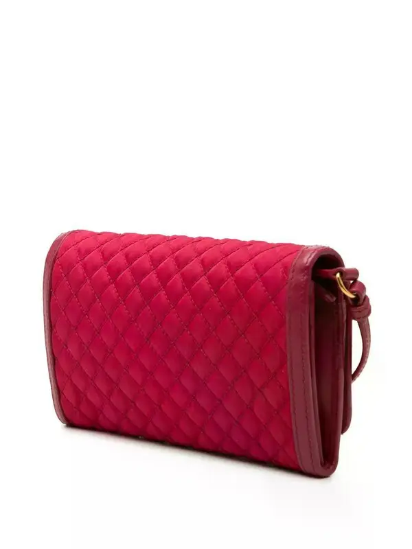 Prada Quilted Tessuto Impuntu Wallet On Strap Crossbody Bag