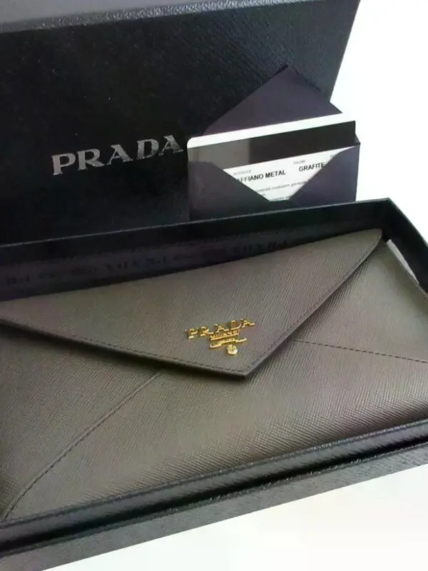 Prada Saffiano Envelope Clutch Bag