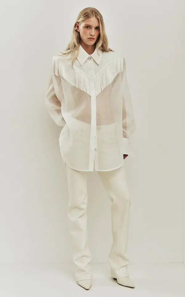 Aje Morgan Faux Leather Slim Pants