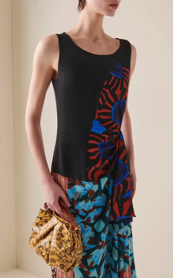 Dries Van Noten Dropps Crepe Midi Dress