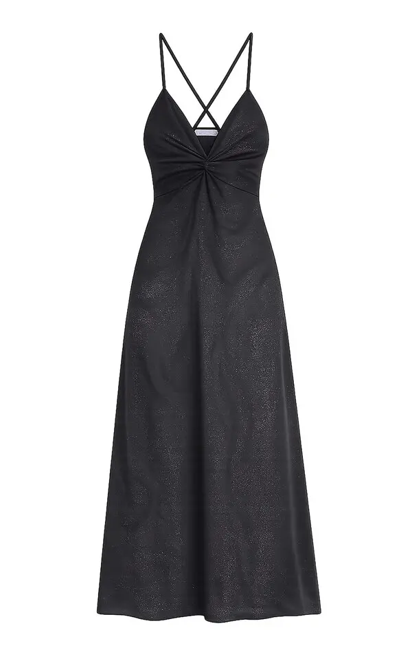 MARGHERITA MACCAPANI Knotty Cotton-blend Jacquard Maxi Dress - Black