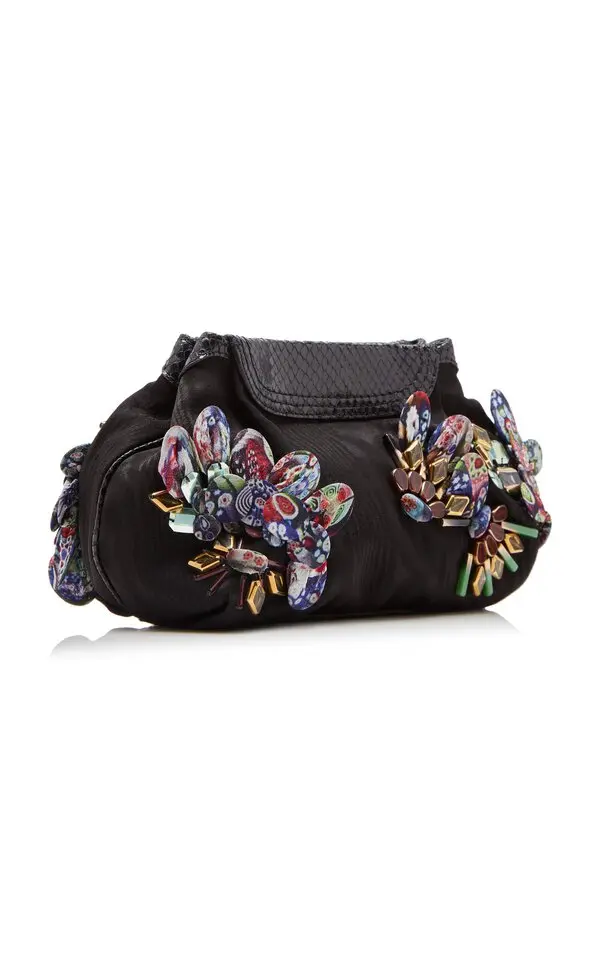 Dries Van Noten Blossom Embellished Jacquard Clutch