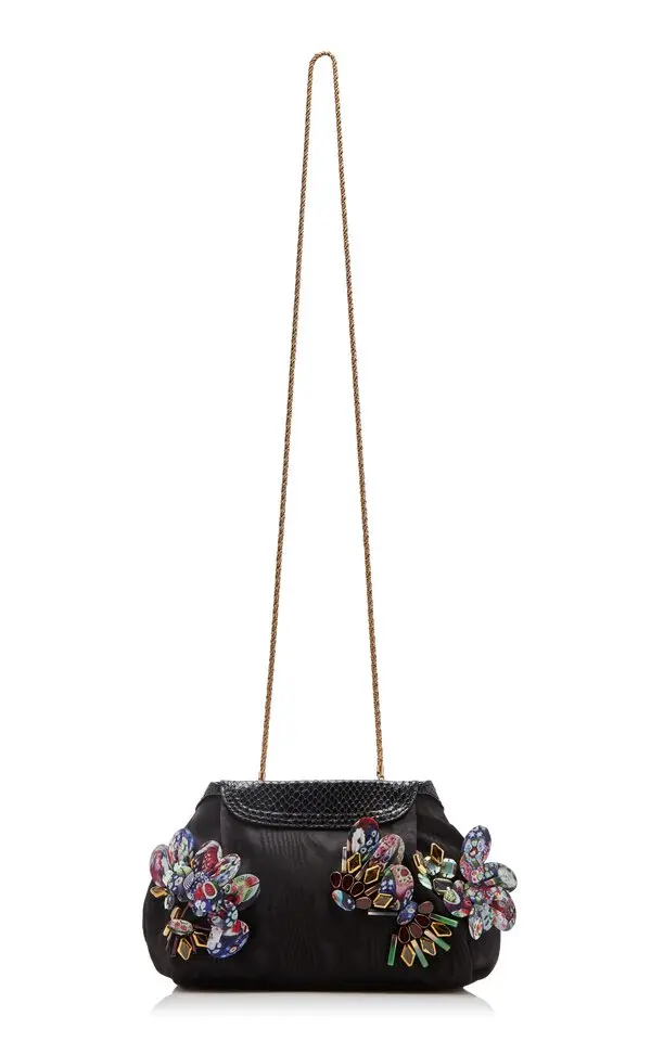 Dries Van Noten Blossom Embellished Jacquard Clutch