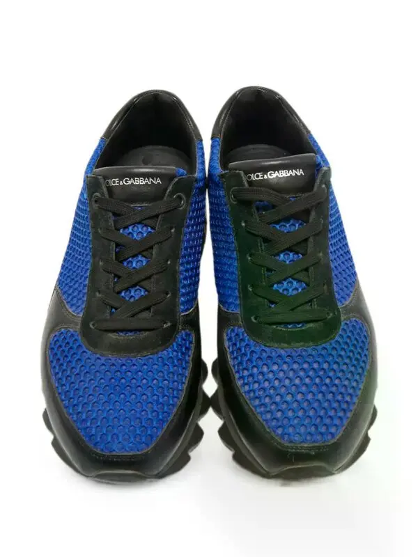 Dolce & Gabbana Lizard-embossed Mesh Sneakers