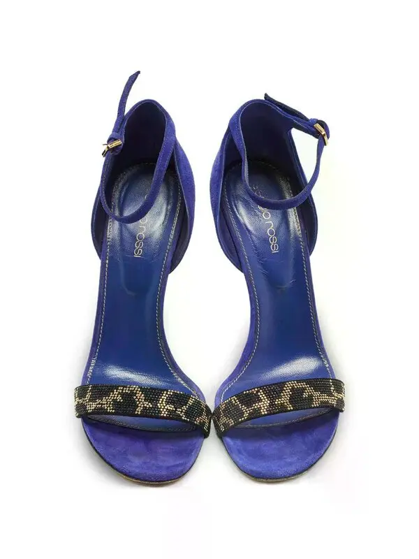 SERGIO ROSSI Embellished Ankle-strap Stiletto Sandals