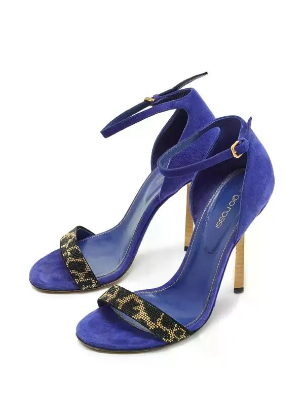 SERGIO ROSSI Embellished Ankle-strap Stiletto Sandals
