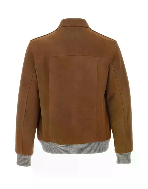 VOLFAGLI FIRENZE David Buccio Suede Bomber Jacket