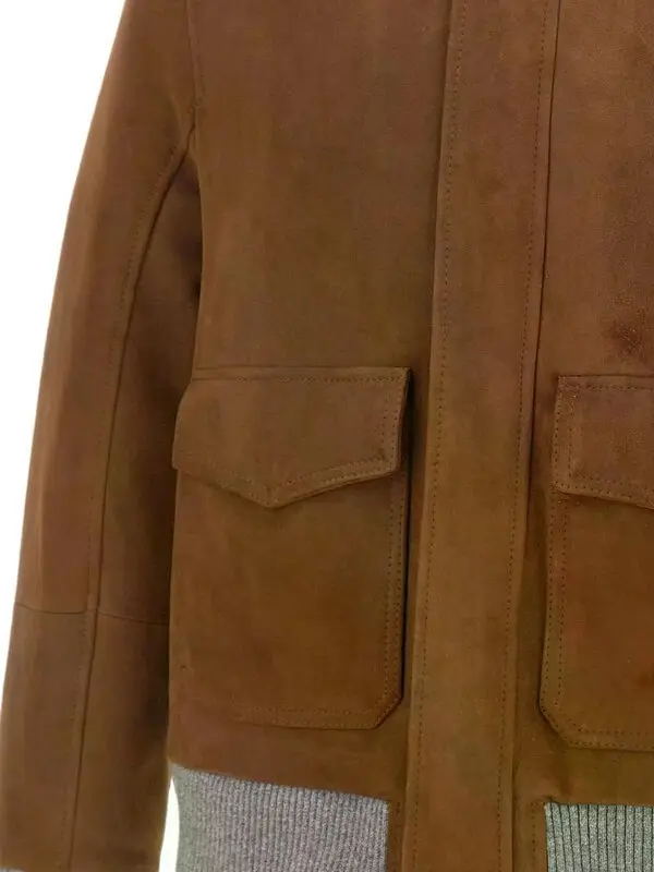 VOLFAGLI FIRENZE David Buccio Suede Bomber Jacket