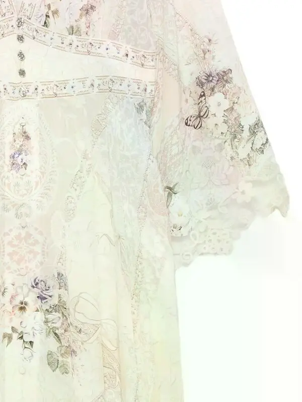 Camilla Crystal Embellished Floral Print Maxi Dress
