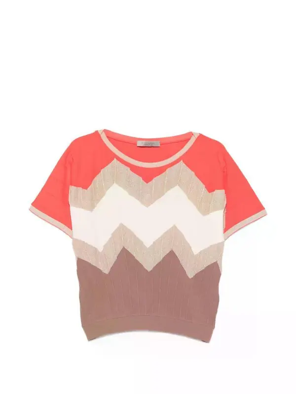 D.exterior Chevron Ribbed T-shirt