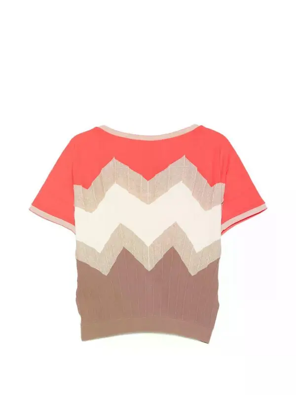 D.exterior Chevron Ribbed T-shirt