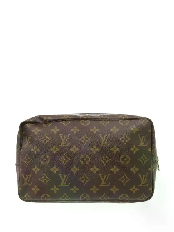 LOUIS VUITTON Monogram Trousse Toilette 28 Clutch Bag - Brown