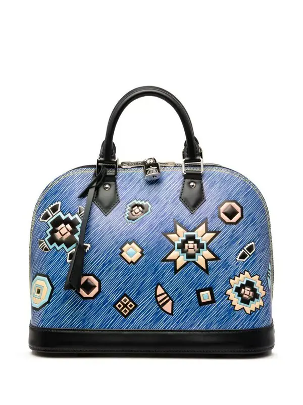 LOUIS VUITTON Epi Denim Aztec Alma Pm Satchel