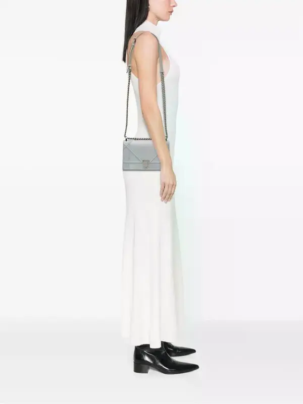 Dior Small Grained Calfskin Diorama Flap Crossbody Bag - Blue