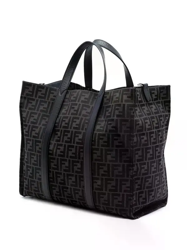 Fendi Zucca Jacquard Shopper Tote Satchel