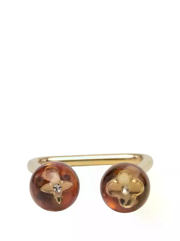 LOUIS VUITTON Resin Crystal Inclusion Fleur Bubble Cocktail Ring