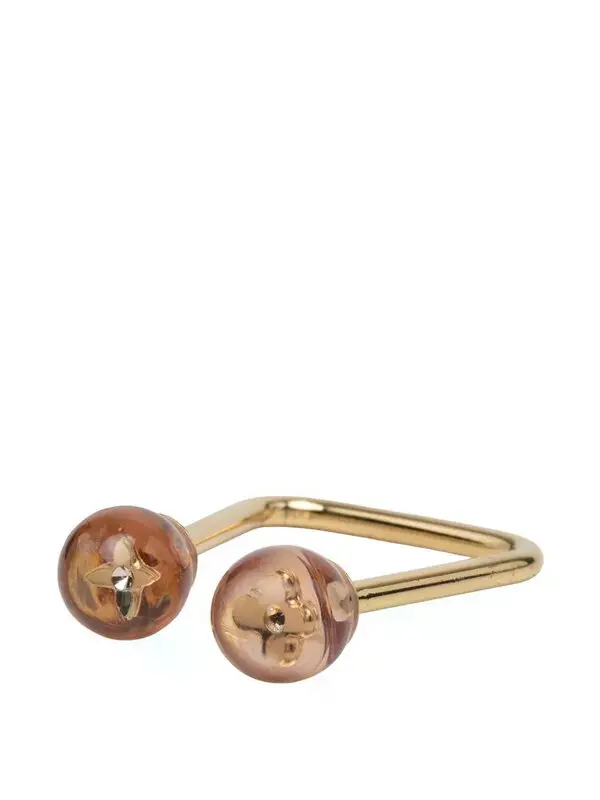 LOUIS VUITTON Resin Crystal Inclusion Fleur Bubble Cocktail Ring