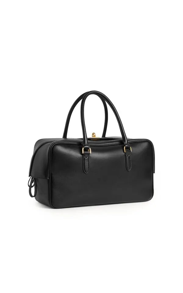 Balenciaga Le 7 Medium Leather Bowling Bag