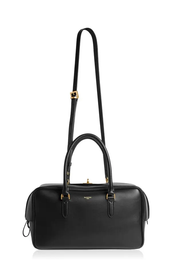 Balenciaga Le 7 Medium Leather Bowling Bag