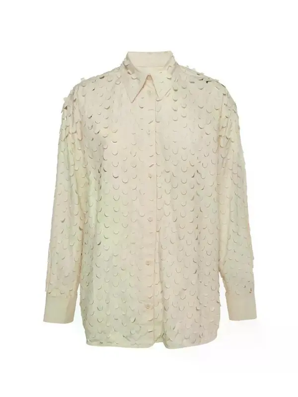 Nanushka Nanamia Oversized Cut-out Shirt - Neutrals