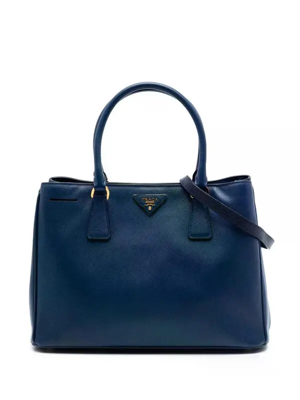 Prada Saffiano Lux Galleria Tote - Blue
