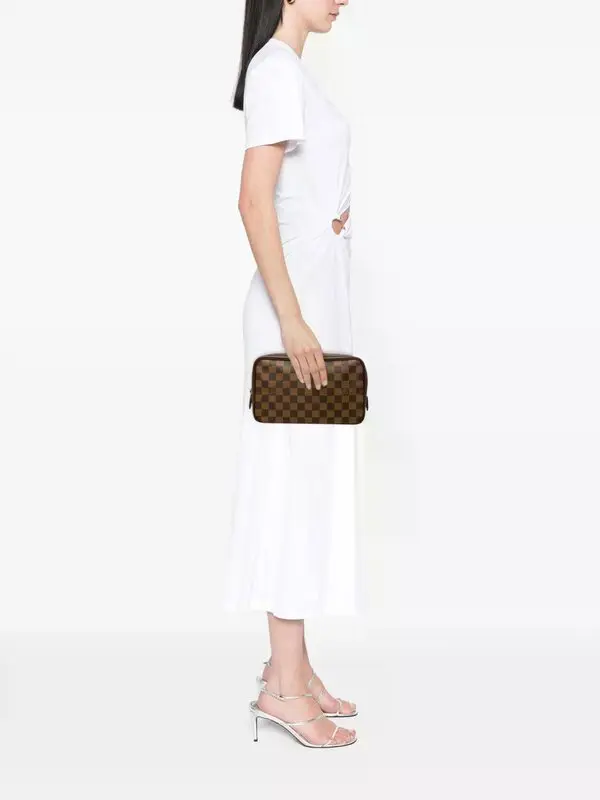 LOUIS VUITTON Damier Ebene Trousses Toilette 25 Clutch Bag