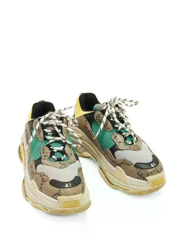 Gucci Balenciaga X Triple S Gg Canvas Sneakers