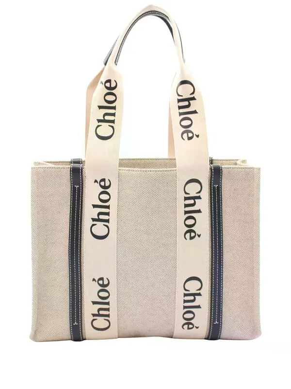 Chloé Woody Medium Tote Bag - Neutrals