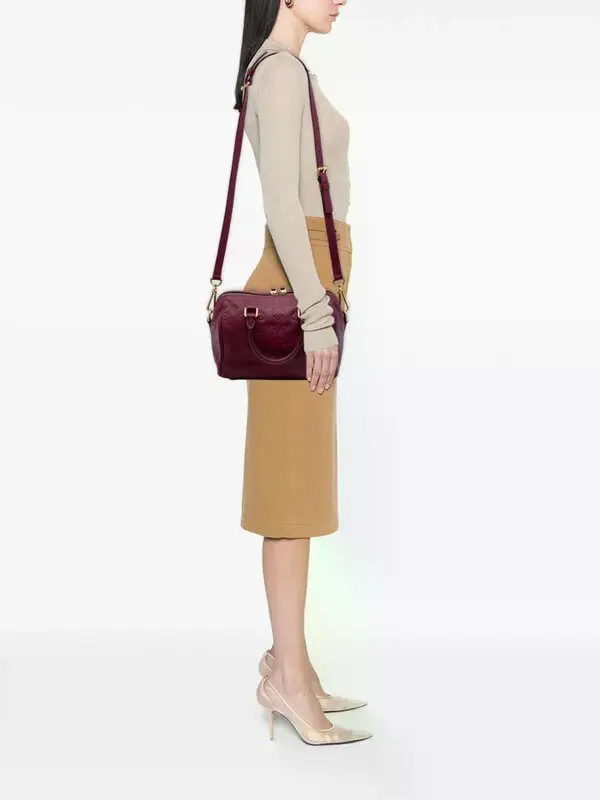 LOUIS VUITTON Monogram Empreinte Speedy Bandouliere 25 Satchel - Red