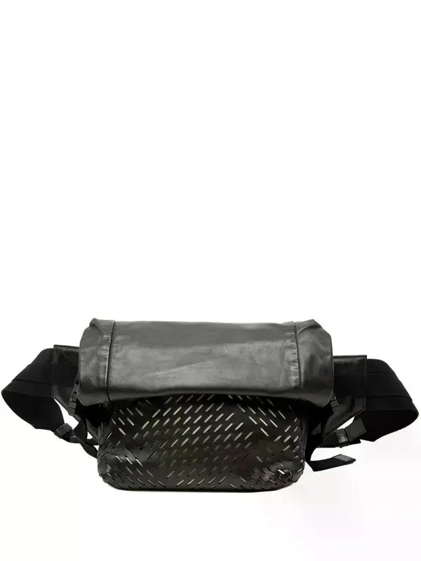 Bottega Veneta Perforated Leather Belt Bag - Black