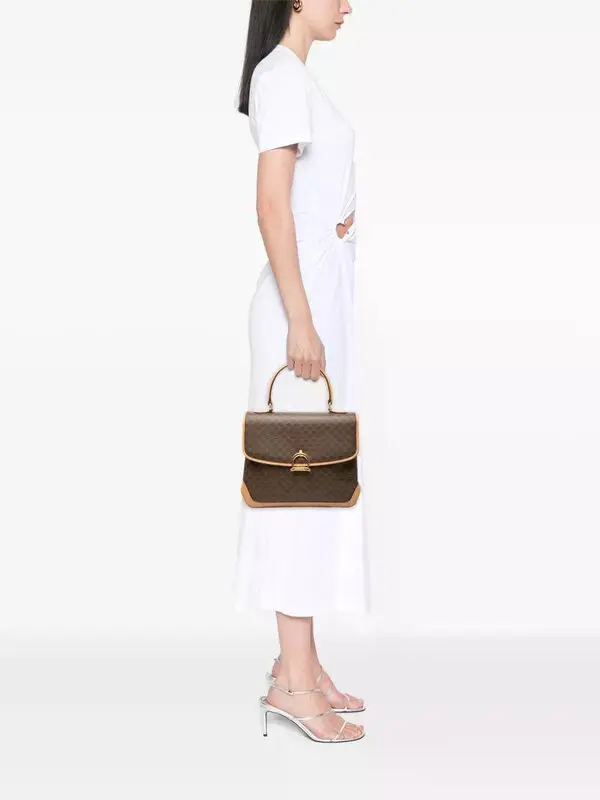 Celine Macadam Coated Canvas Top Handle Bag Handbag