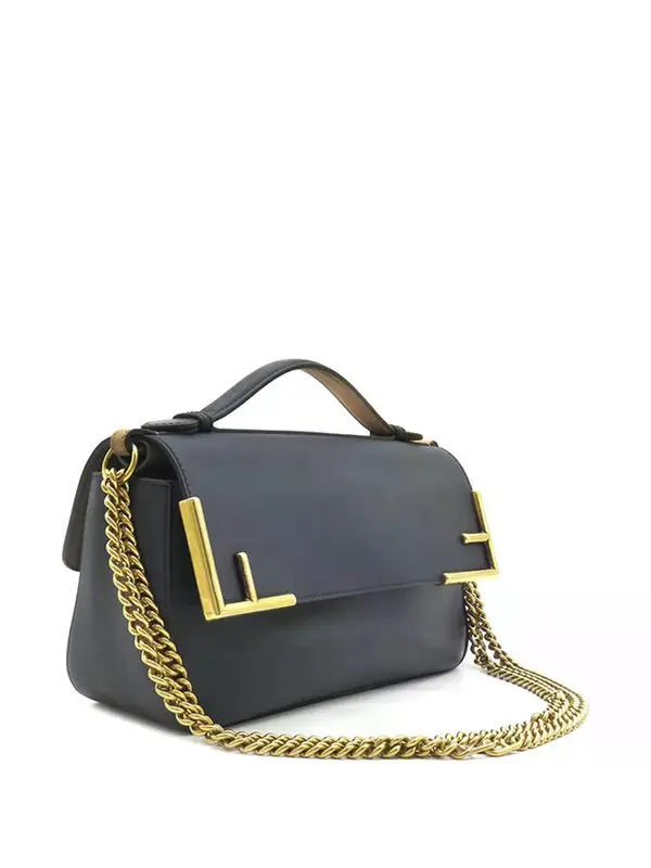 Fendi Bicolor Leather Double F Baguette Satchel