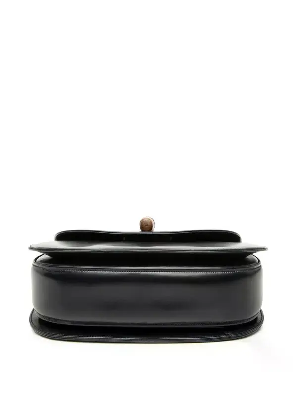 Gucci Calfskin Bamboo Night Satchel - Black