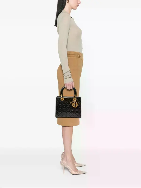 Dior Patent Cannage Lady Satchel
