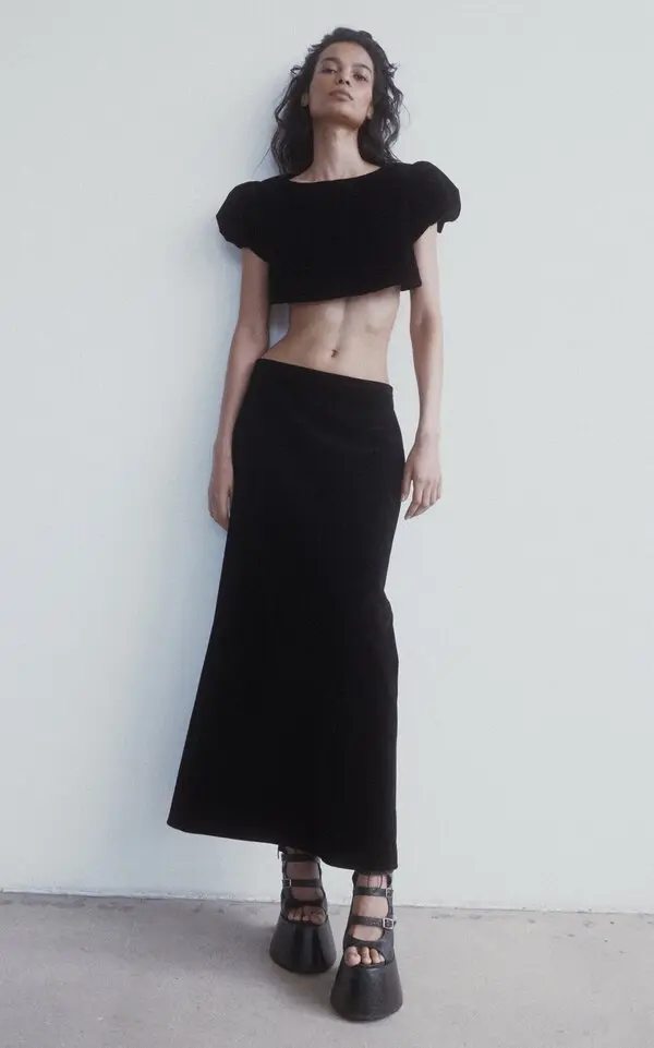 HARRIS TAPPER Exclusive Tilda Velvet Maxi Skirt
