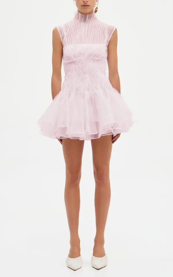 Aje Cosima Pleated Mini Dress