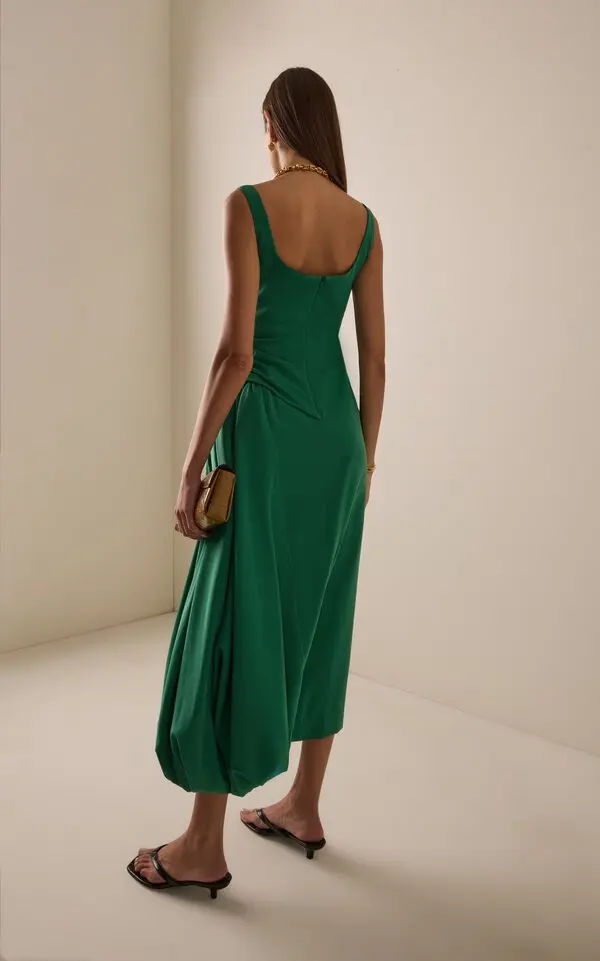 Lela Rose Faille Scoop Neck Bubble Dress