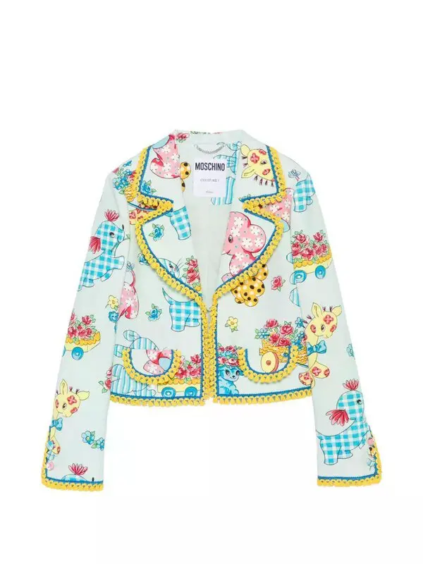 Moschino Graphic Print Pom-pom Jacket