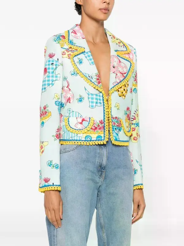 Moschino Graphic Print Pom-pom Jacket