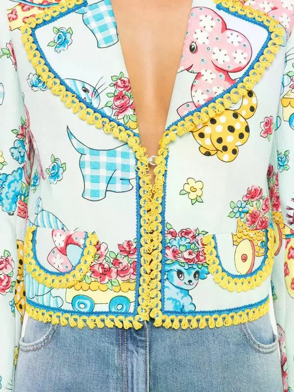 Moschino Graphic Print Pom-pom Jacket