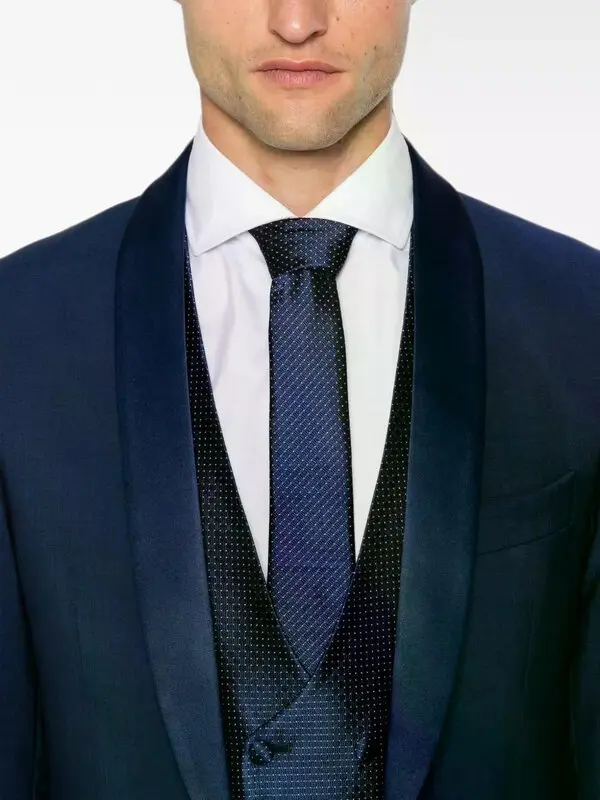 CARLO PIGNATELLI Shawl-lapel Single-breasted Three-piece Wool Suit