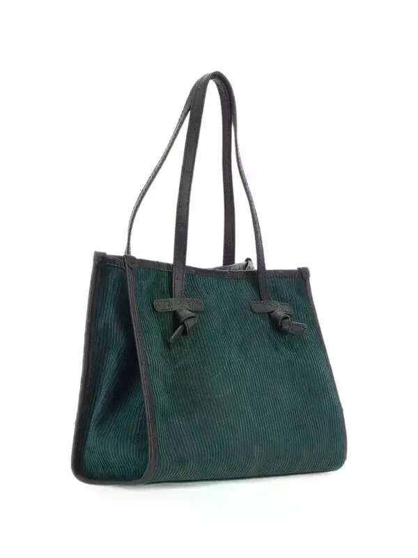 MARCELLA CLUB Marcella Ribbed Suede Shoulder Bag